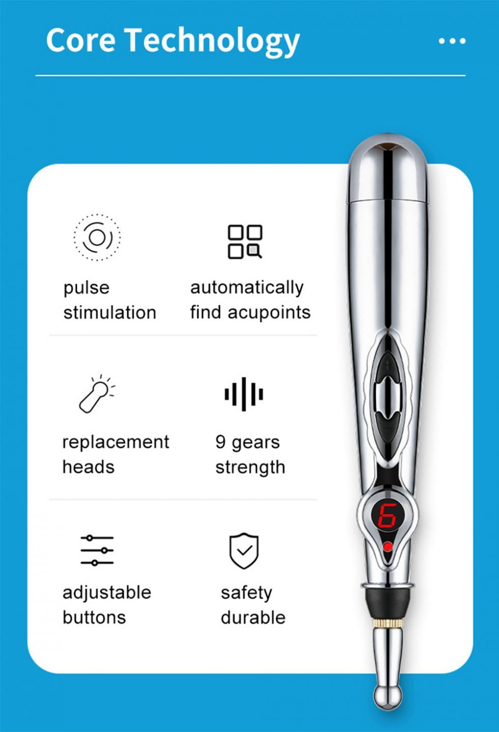 Electronic Acupuncture Pen:Masage Meridian Energy Pen For Pain ...